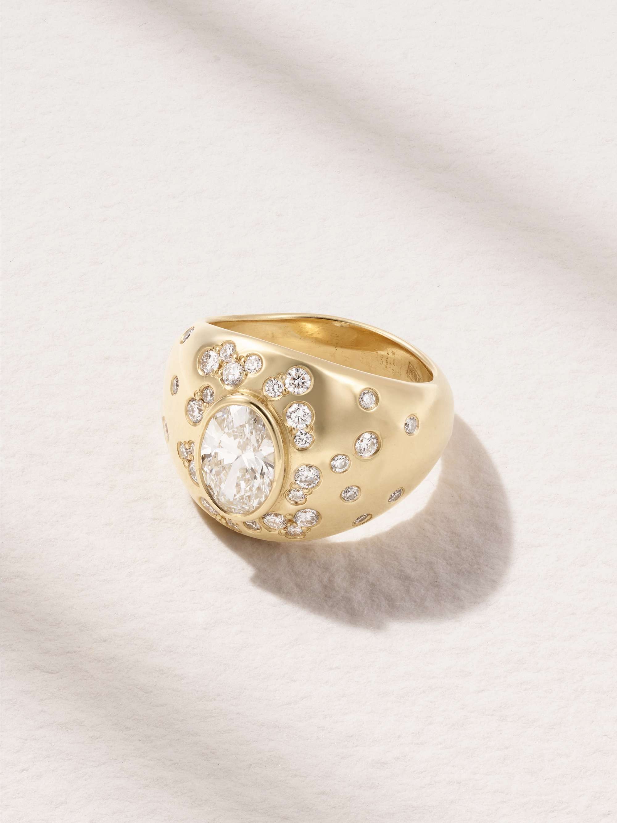 KIMAÏ Cecilia 18-karat recycled gold laboratory-grown diamond ring ...