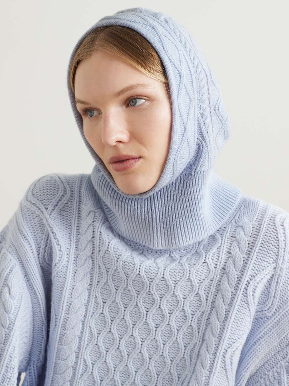 GUEST IN RESIDENCE Cable-knit wool and cashmere-blend balaclava | NET-A ...