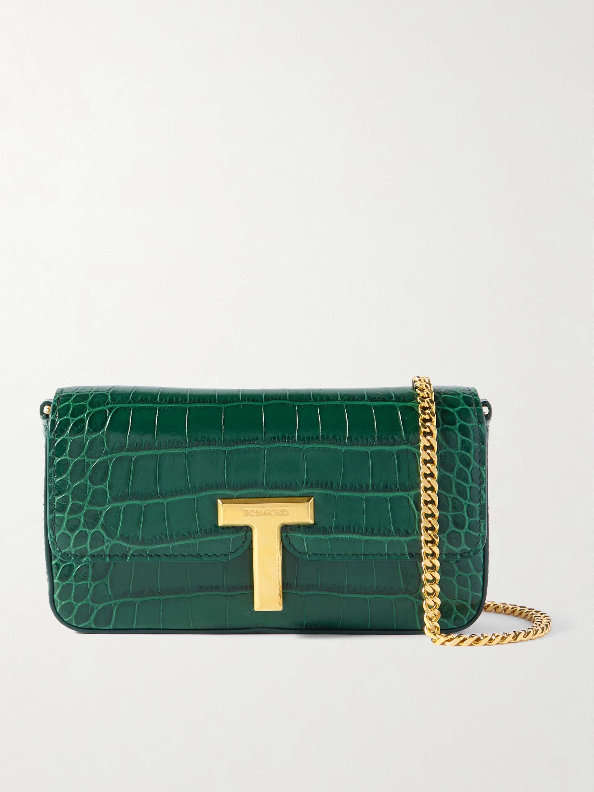 TOM FORD Wallis mini croc-effect leather shoulder bag | NET-A-PORTER