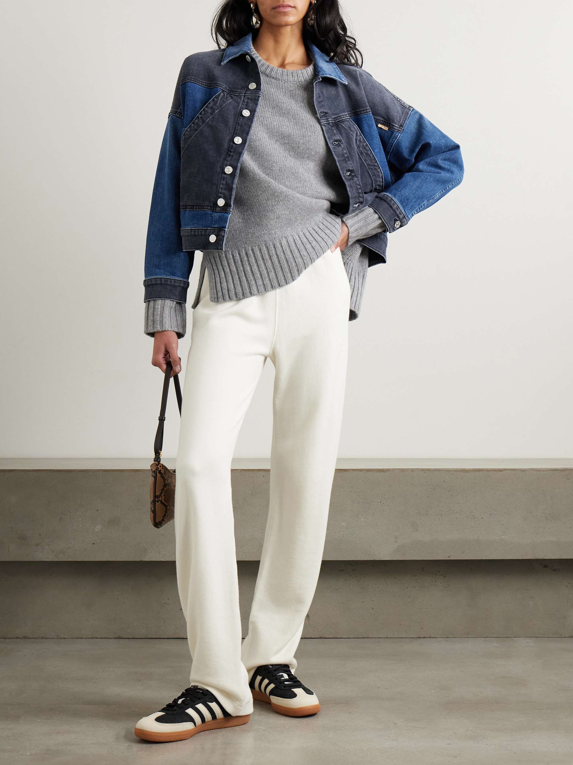 MOTHER The Triangle Drifter patchwork denim jacket | NET-A-PORTER