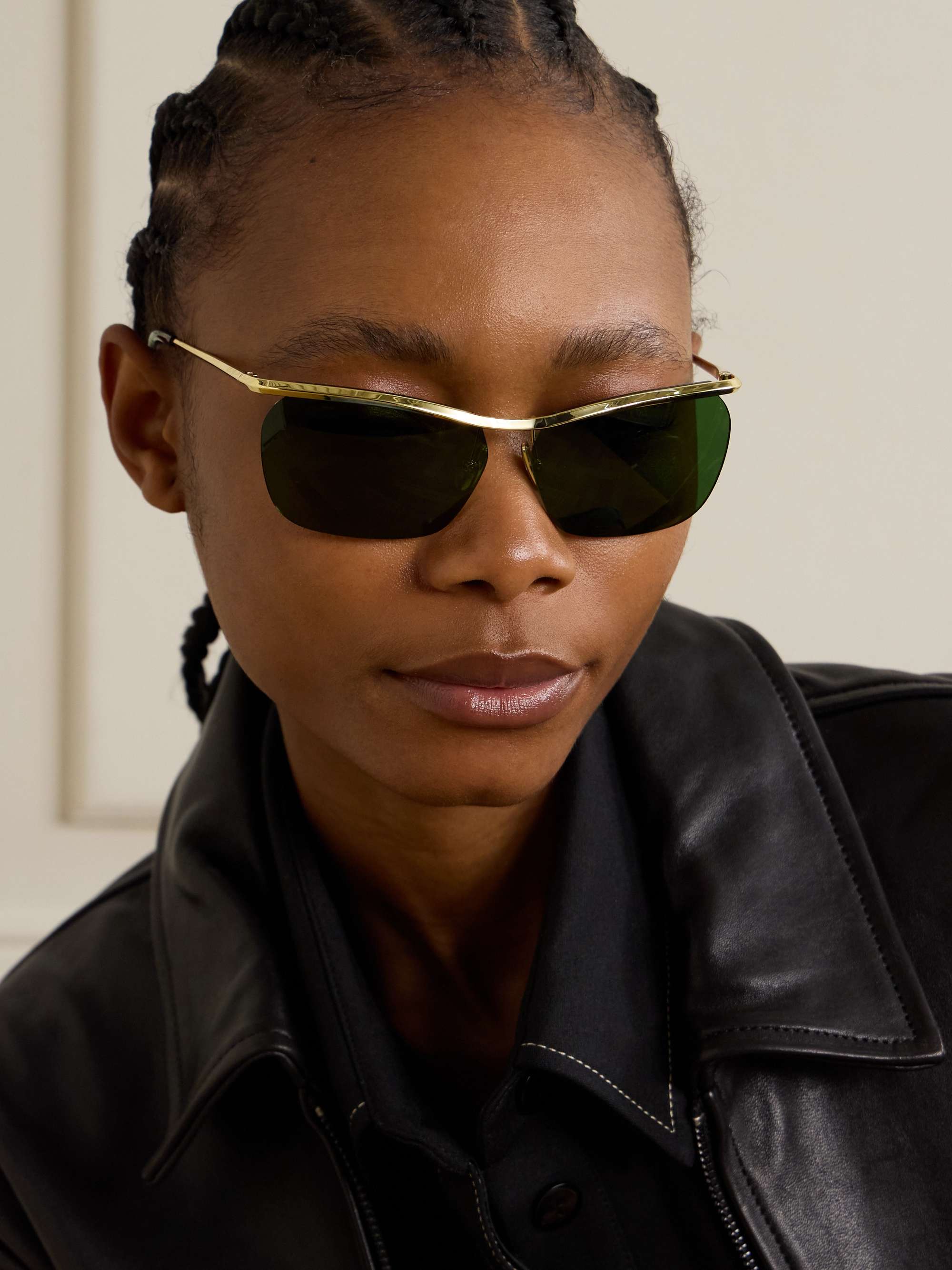 CELINE EYEWEAR Square-frame gold-tone sunglasses | NET-A-PORTER