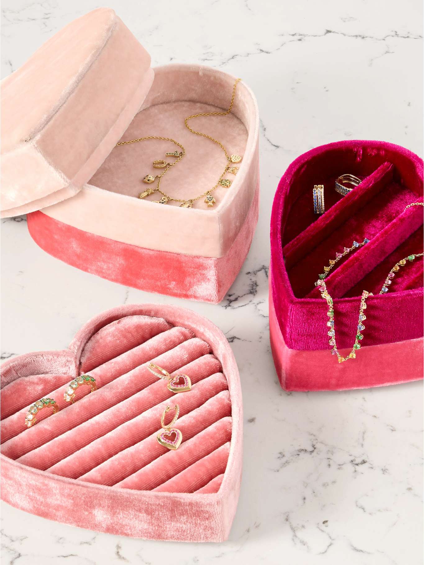 ROXANNE FIRST Open Your Heart velvet jewelry box | NET-A-PORTER