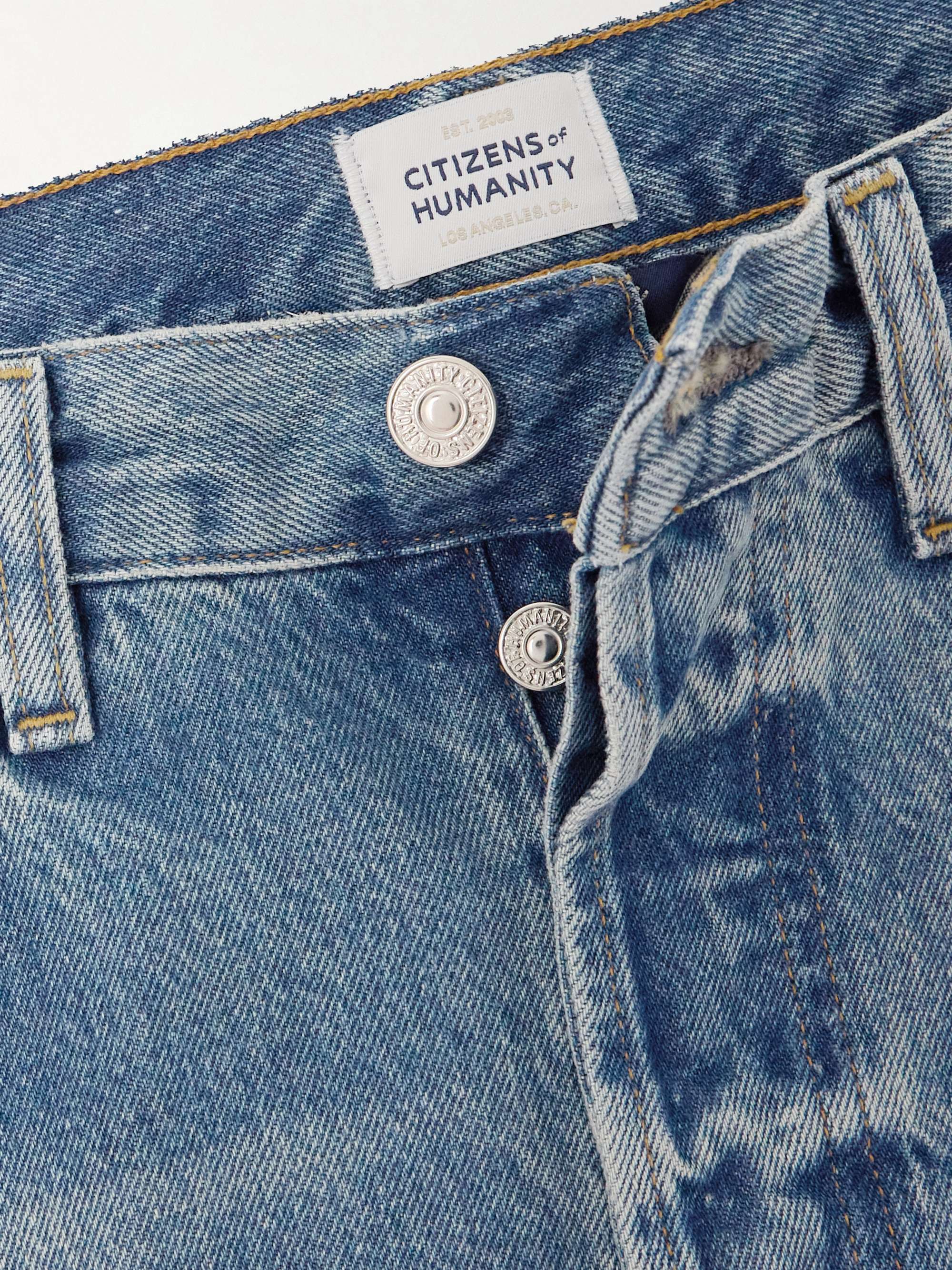 CITIZENS OF HUMANITY Ayla cropped frayed high-rise wide-leg jeans | NET ...