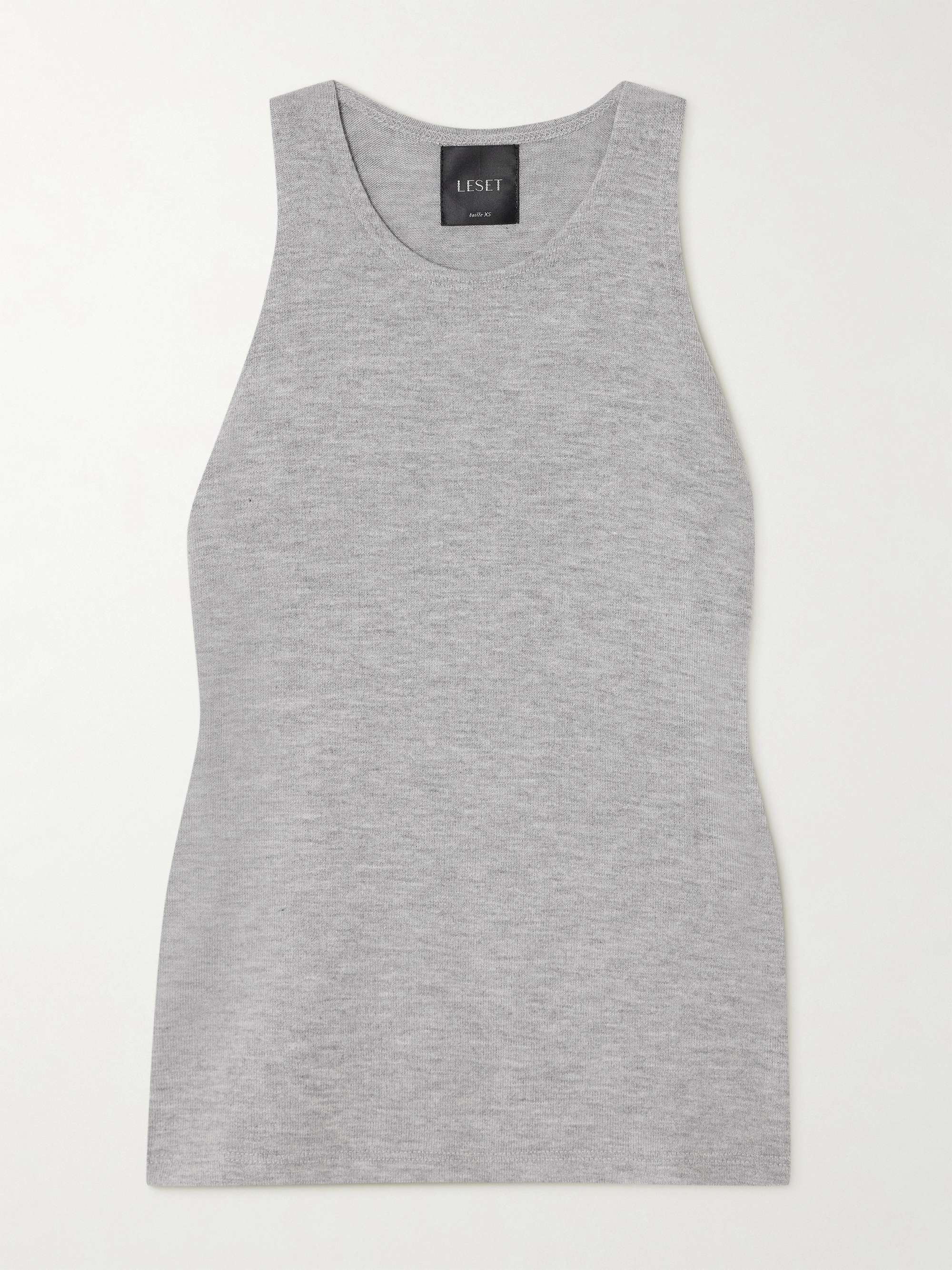 LESET Lauren mélange knitted tank | NET-A-PORTER