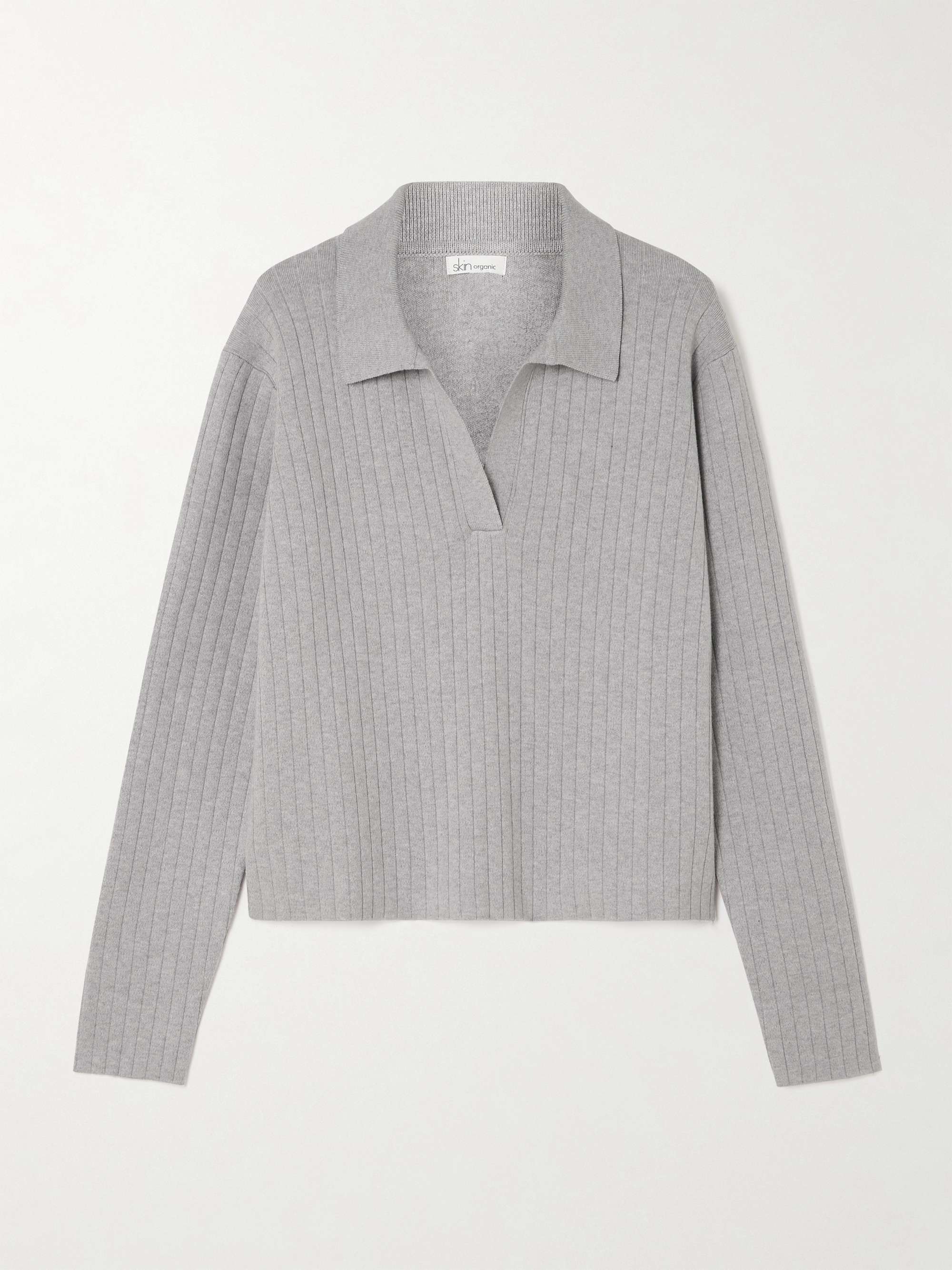 SKIN Milan ribbed organic cotton and cashmere-blend sweater | NET-A-PORTER