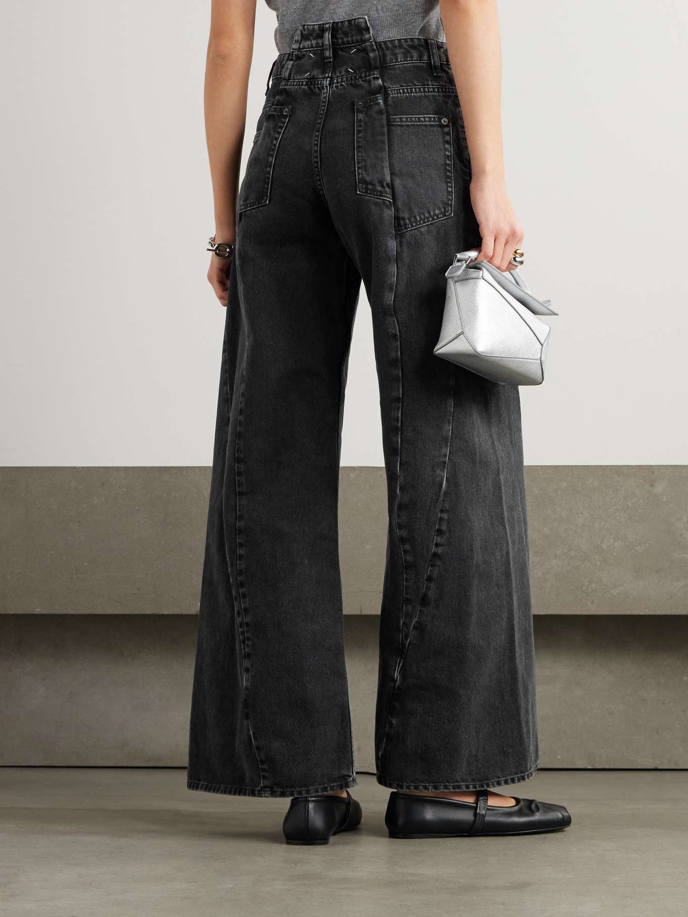 MAISON MARGIELA Paneled high-rise wide-leg jeans | NET-A-PORTER