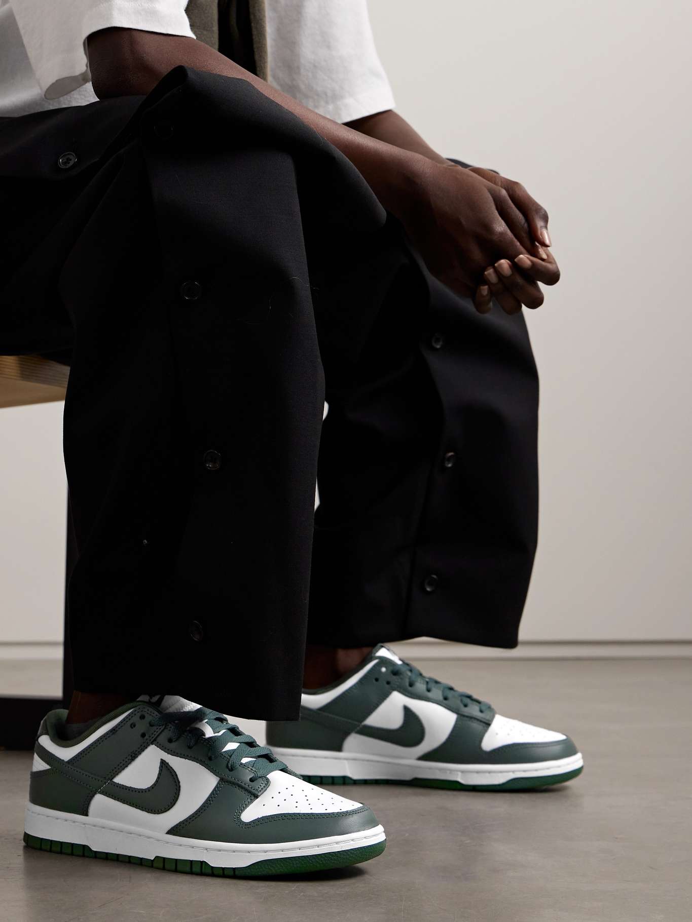 NIKE Dunk Low leather sneakers | NET-A-PORTER