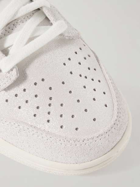 NIKE Dunk Low SE glittered leather and suede sneakers | NET-A-PORTER