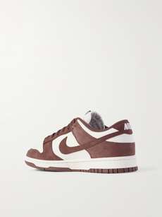 NIKE Dunk Low leather and suede sneakers | NET-A-PORTER