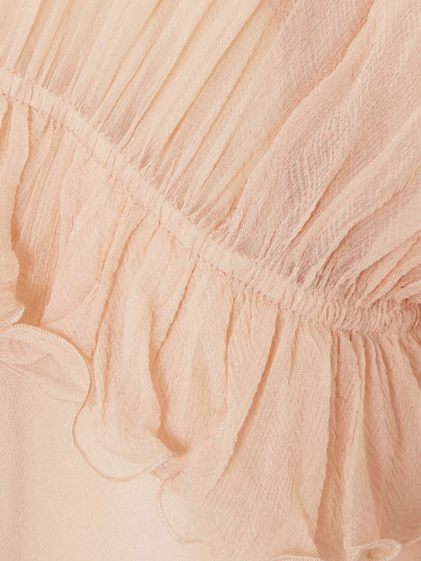 CHLOÉ Ruffled silk-crepon and crepe maxi dress | NET-A-PORTER