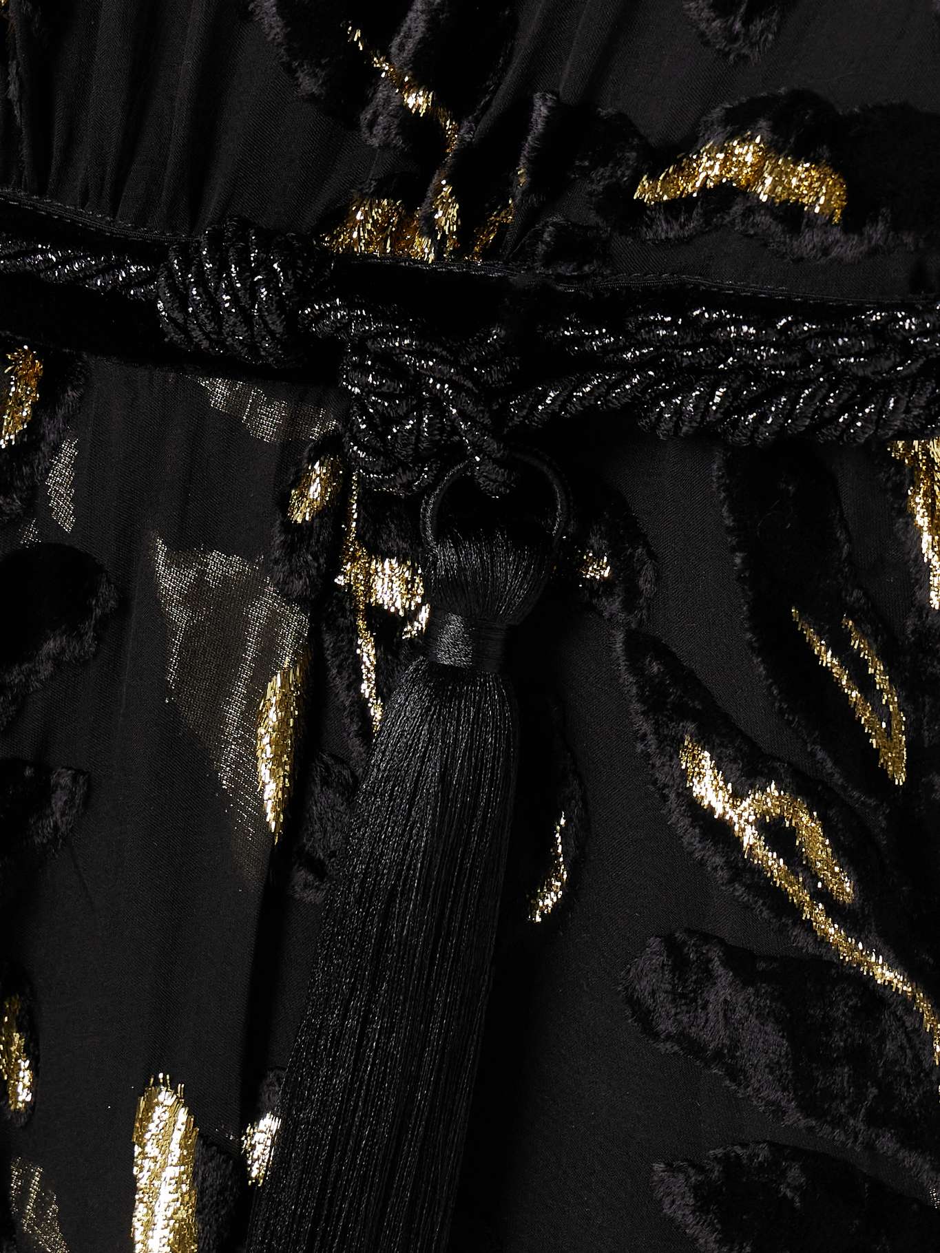 JOHANNA ORTIZ Fancy Sea belted silk-blend metallic fil coupé devoré ...