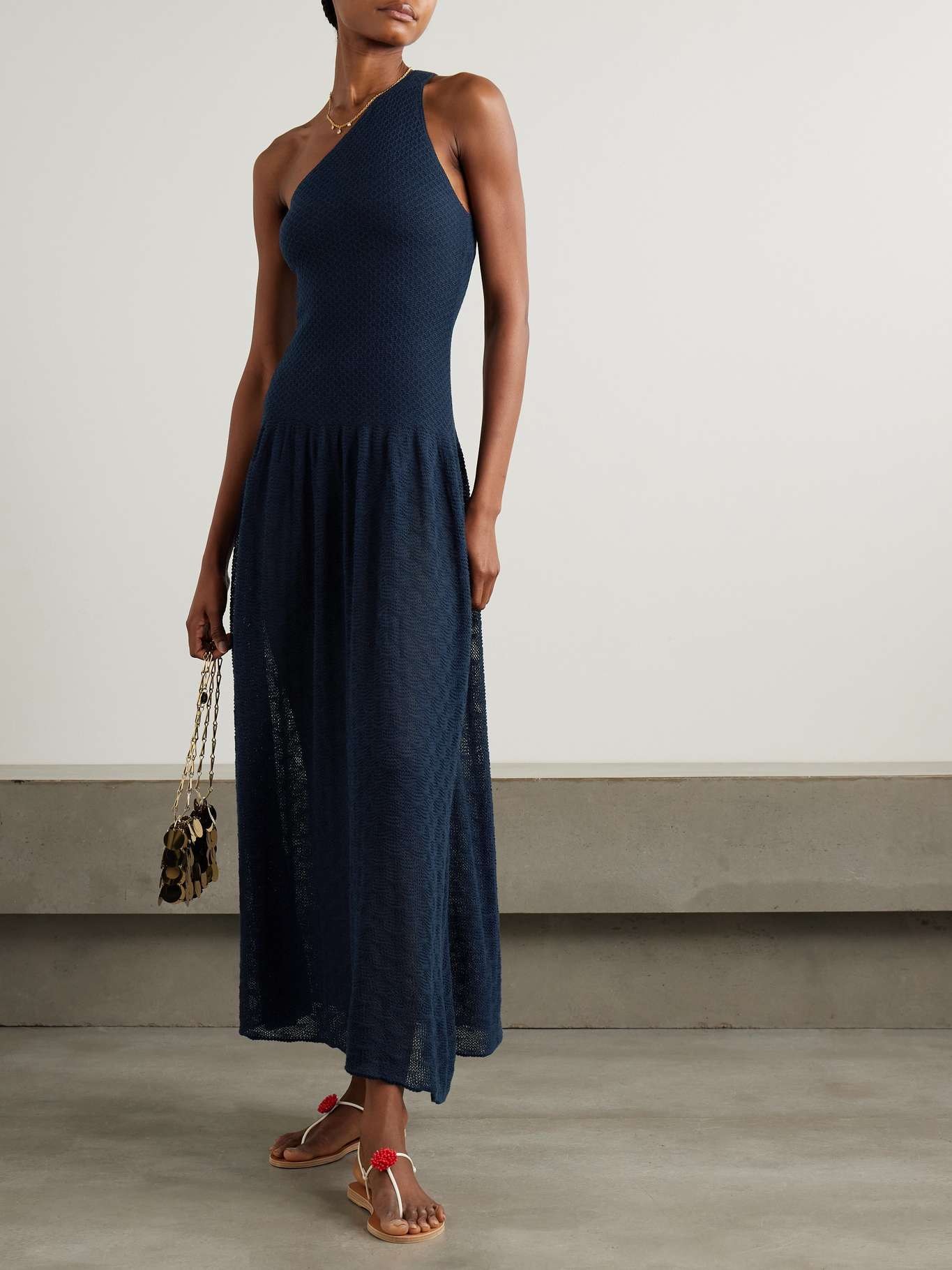 ESCVDO Cayo one-shoulder cotton maxi dress | NET-A-PORTER