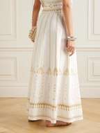 EMPORIO SIRENUSE Camille Calliope paneled embroidered cotton-blend ...