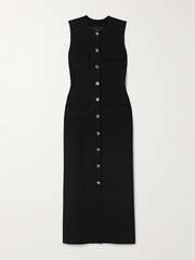 BRANDON MAXWELL The Corinne wool-blend crepe midi dress | NET-A-PORTER