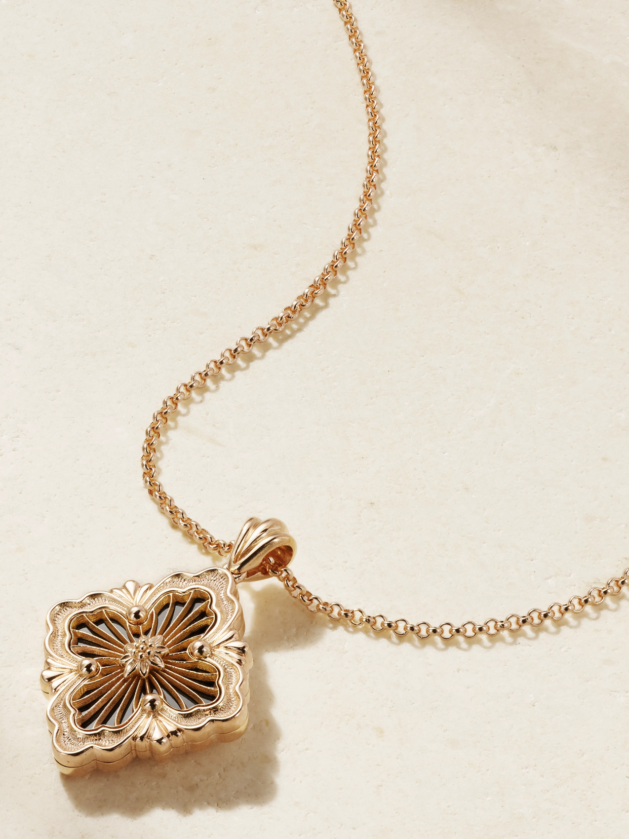 Buccellati Opera Tulle 18-karat Rose Gold Onyx Necklace | ModeSens