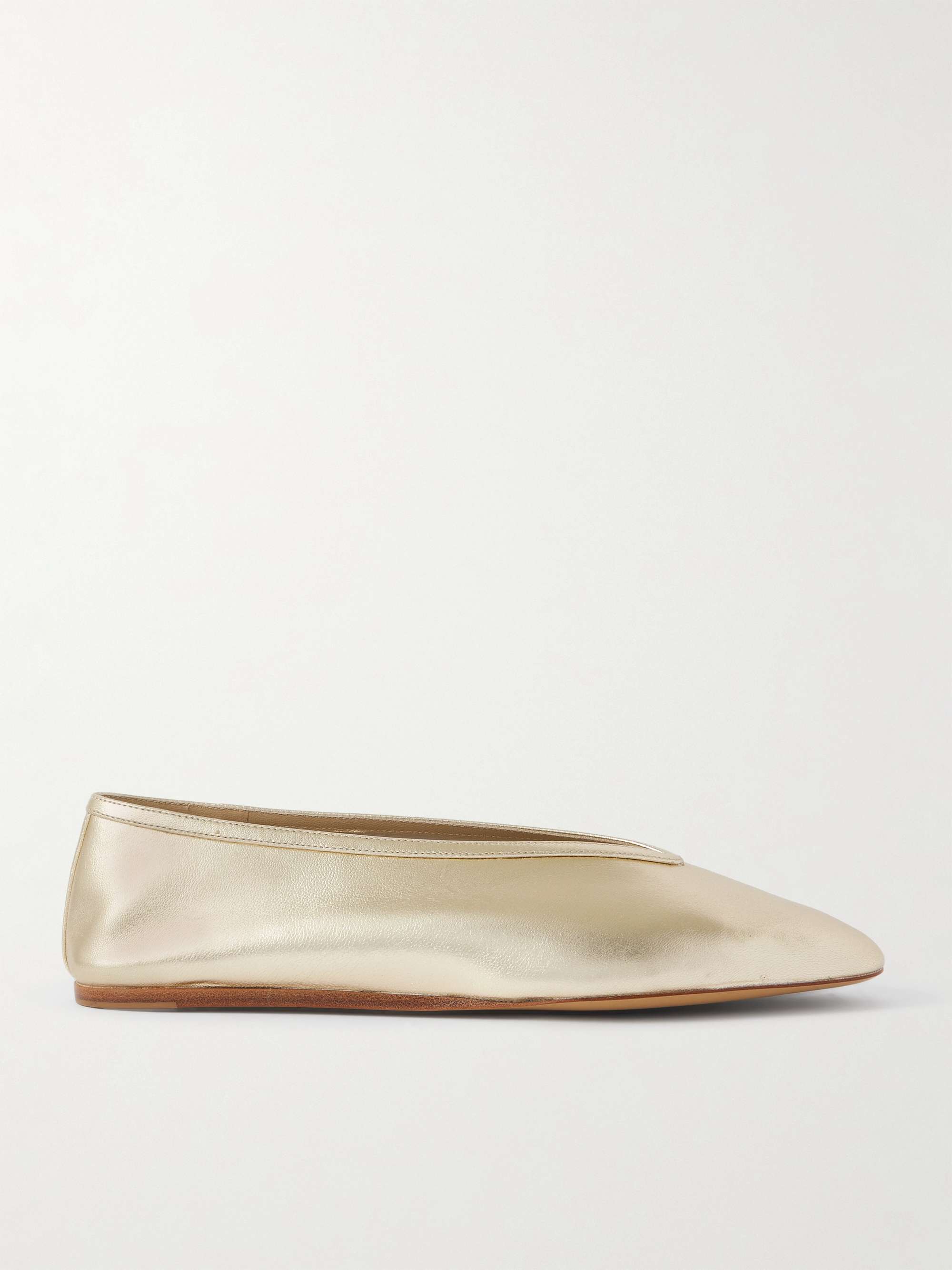 LE MONDE BERYL Luna metallic leather ballet flats | NET-A-PORTER