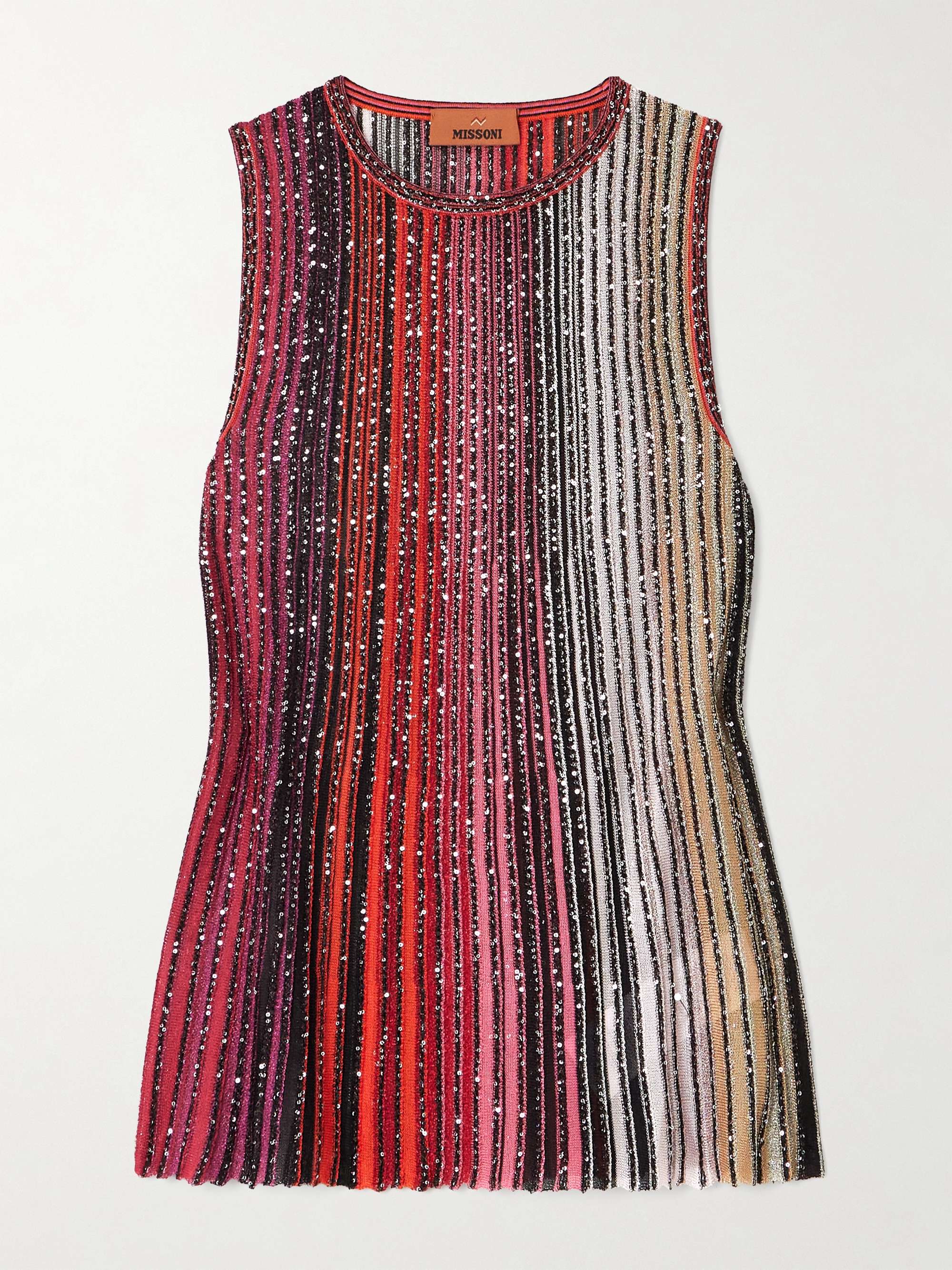 MISSONI Dégradé sequin-embellished crochet-knit tank | NET-A-PORTER