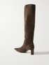 KHAITE Ona suede knee boots | NET-A-PORTER