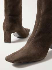 KHAITE Ona suede knee boots | NET-A-PORTER