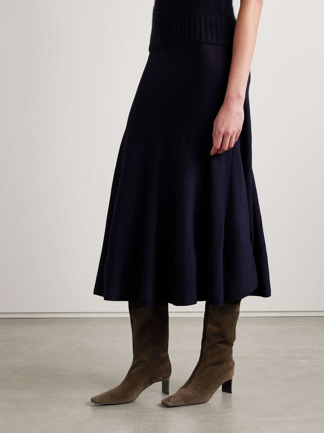 KHAITE Ona suede knee boots | NET-A-PORTER
