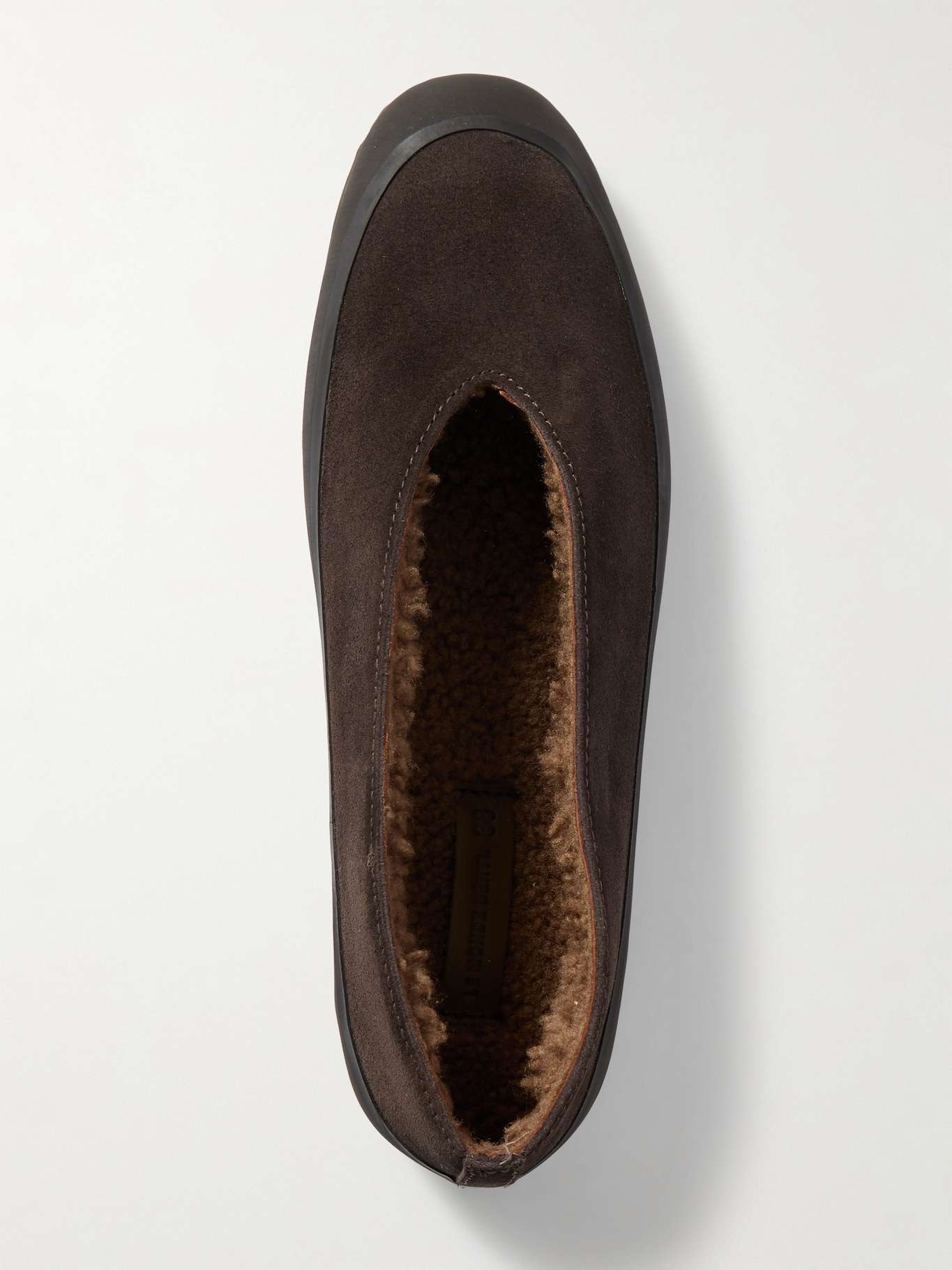 LE MONDE BERYL Shearling-lined suede ballet flats | NET-A-PORTER
