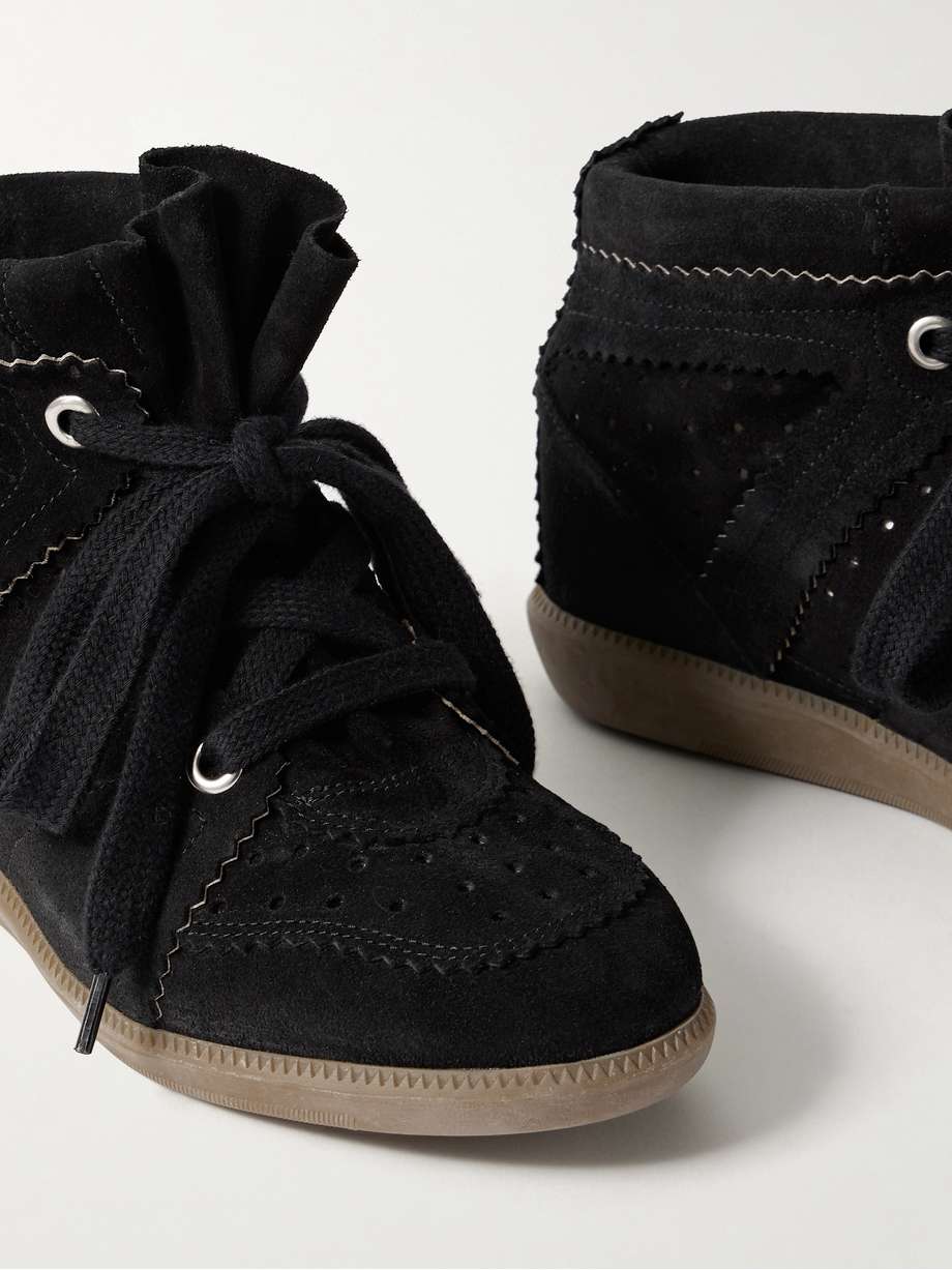 ISABEL MARANT Bobby suede wedge sneakers | NET-A-PORTER