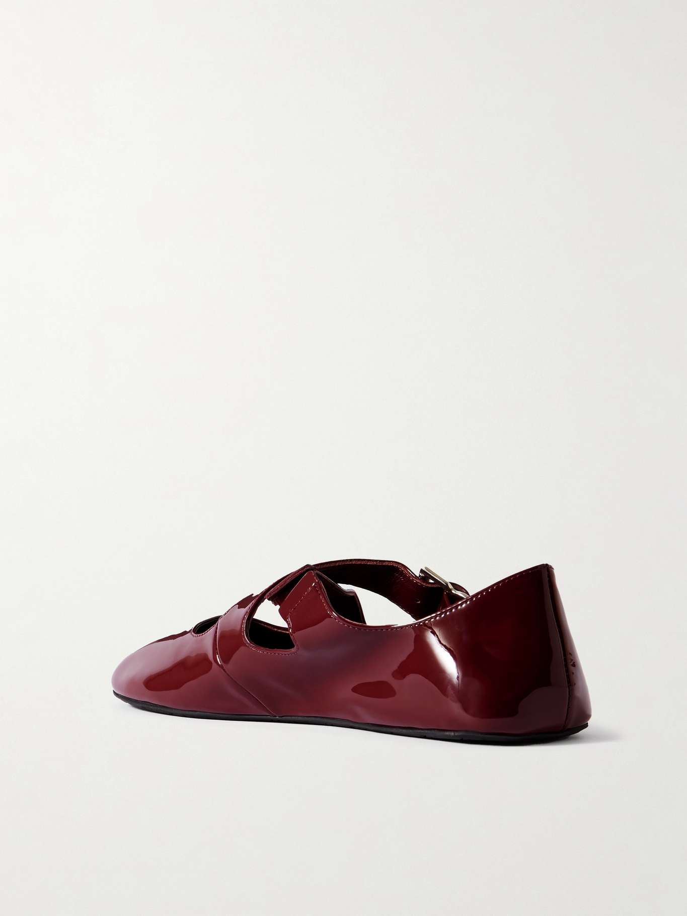 ALAÏA Criss Cross patent-leather ballet flats | NET-A-PORTER