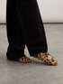 ALAÏA Criss Cross leather-trimmed leopard-print calf hair ballet flats ...