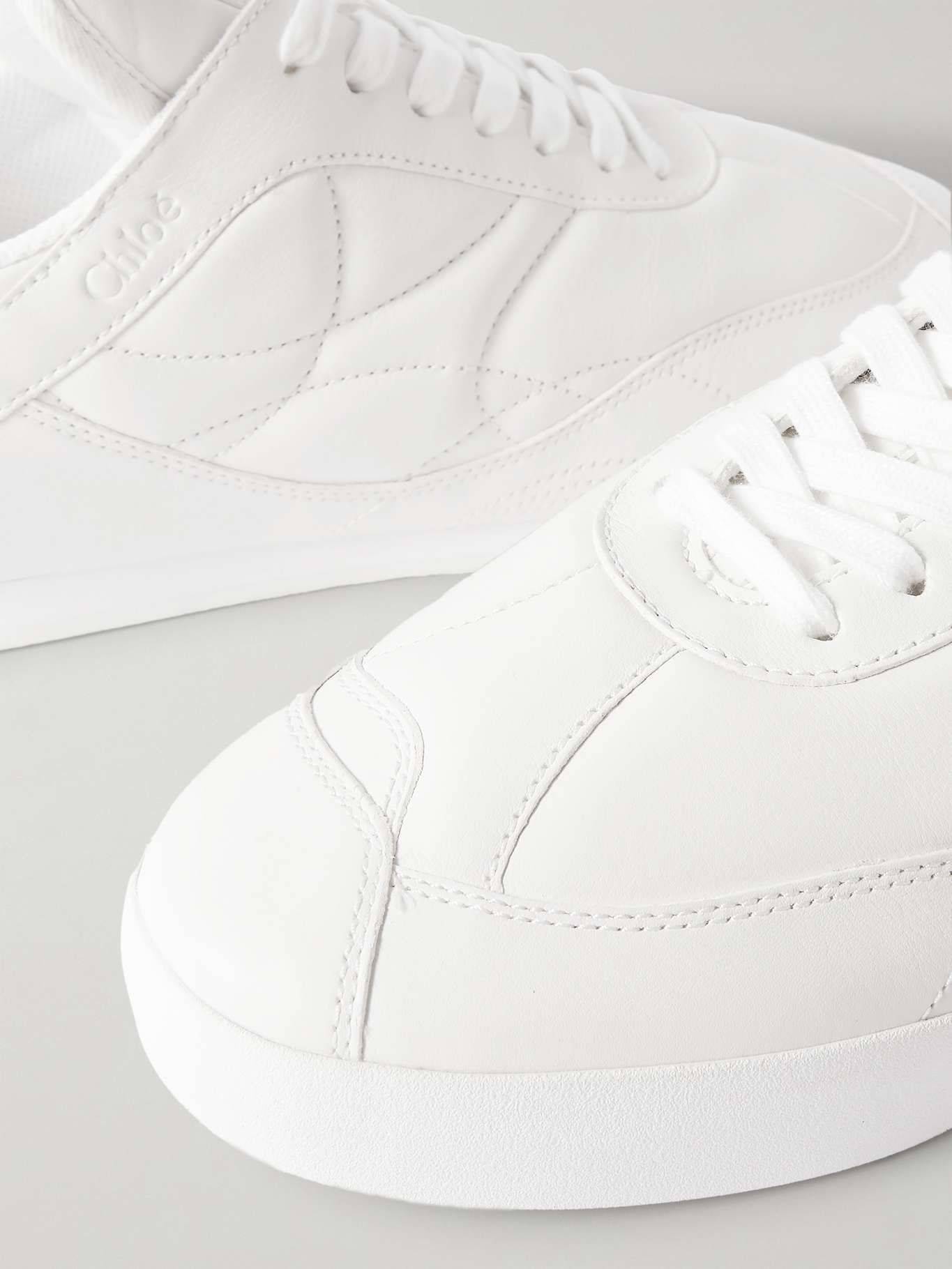 CHLOÉ Kick quilted-leather sneakers | NET-A-PORTER