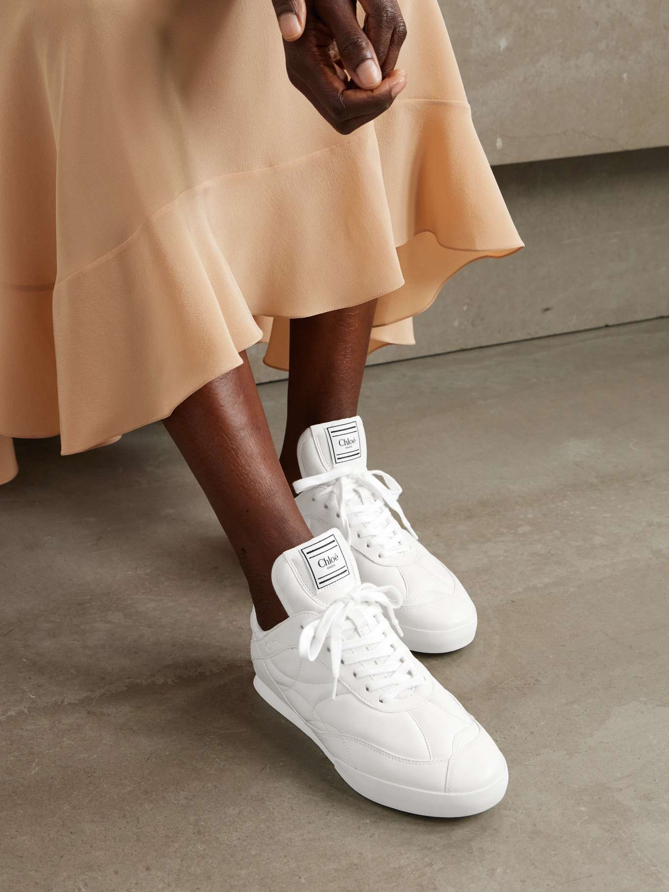 CHLOÉ Kick quilted-leather sneakers | NET-A-PORTER