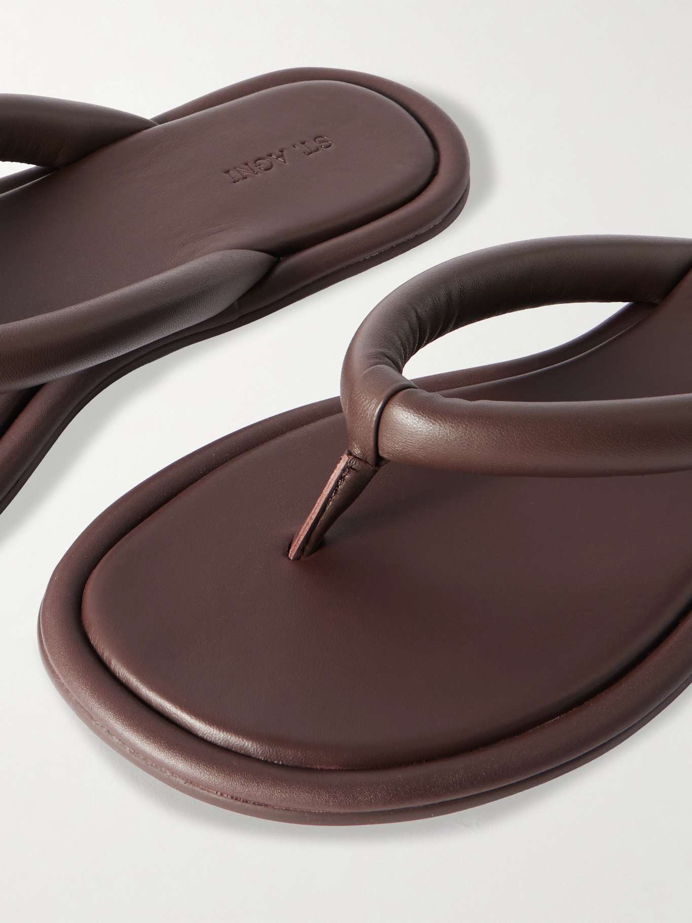 ST. AGNI Sumi padded leather flip flops | NET-A-PORTER