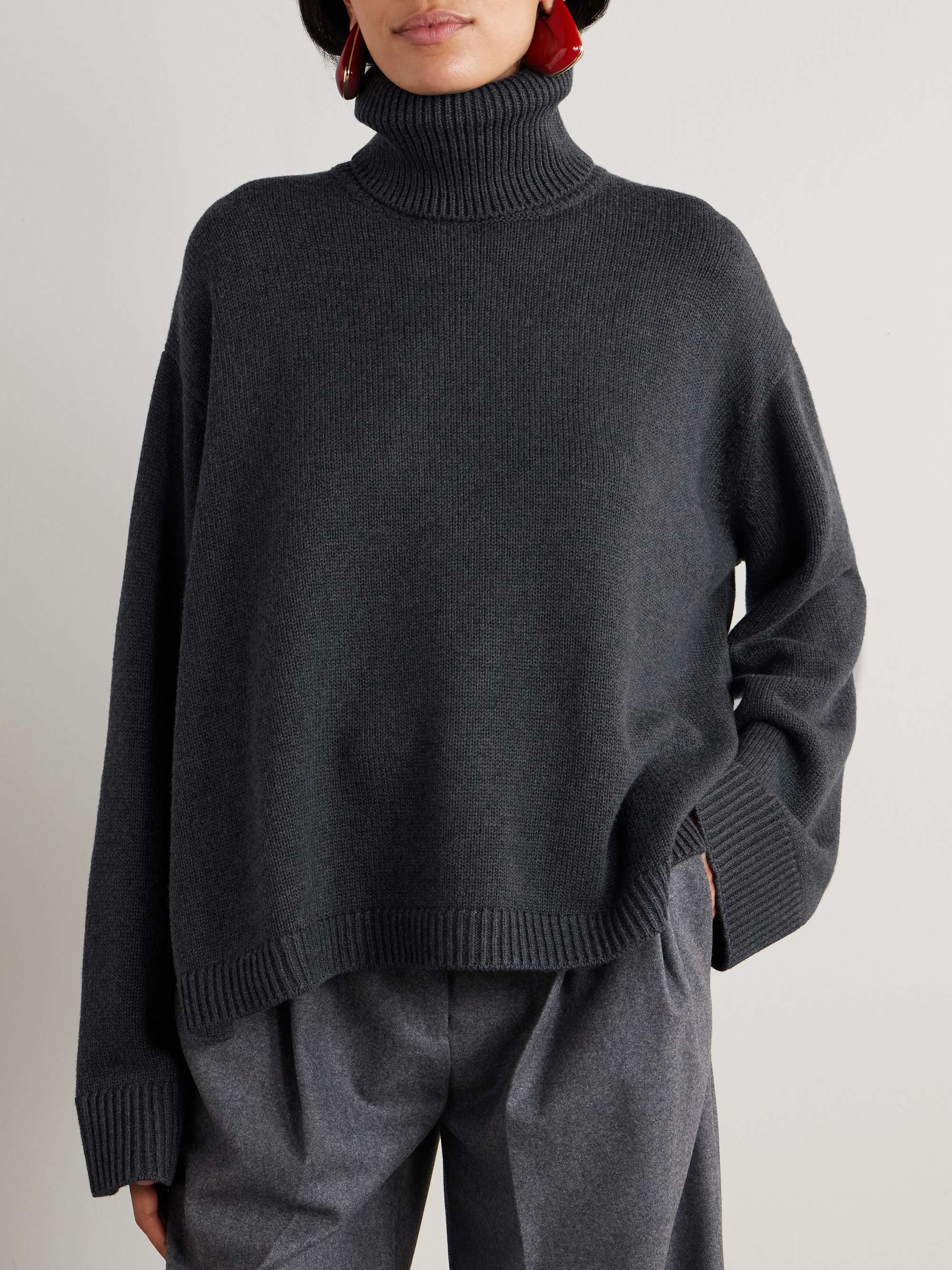 THE FRANKIE SHOP Rhea wool and cotton-blend turtleneck sweater | NET-A ...