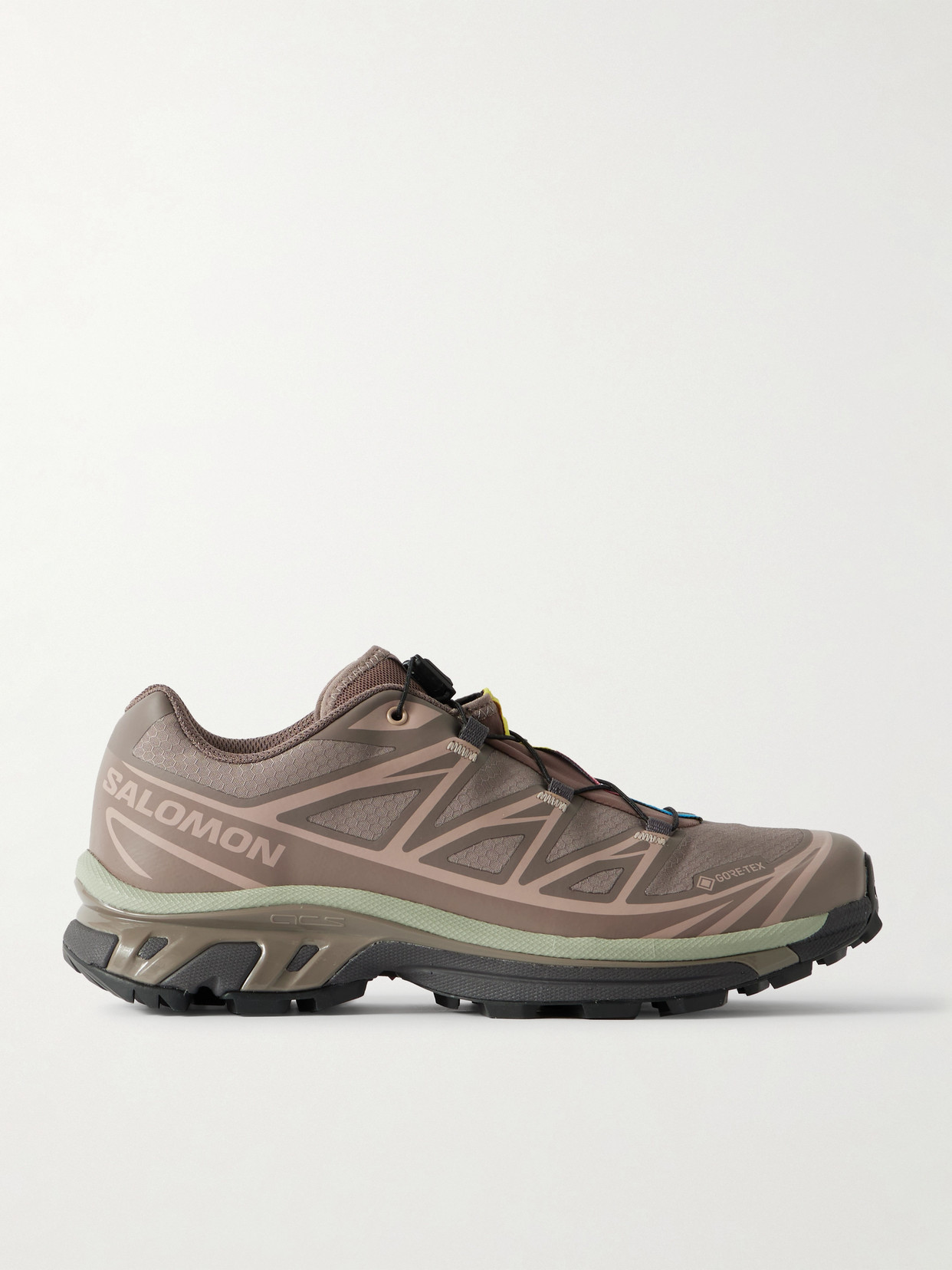 Salomon Xt-6 Rubber-trimmed Gore-tex Mesh Sneakers In Brown | ModeSens