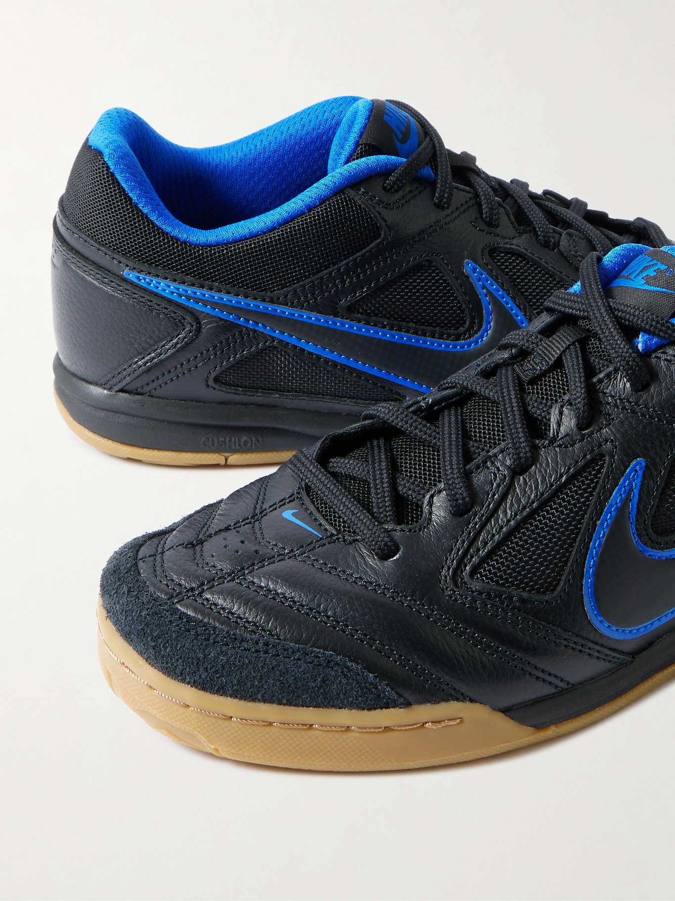 Navy Gato suede-trimmed leather and mesh sneakers | NIKE | NET-A-PORTER