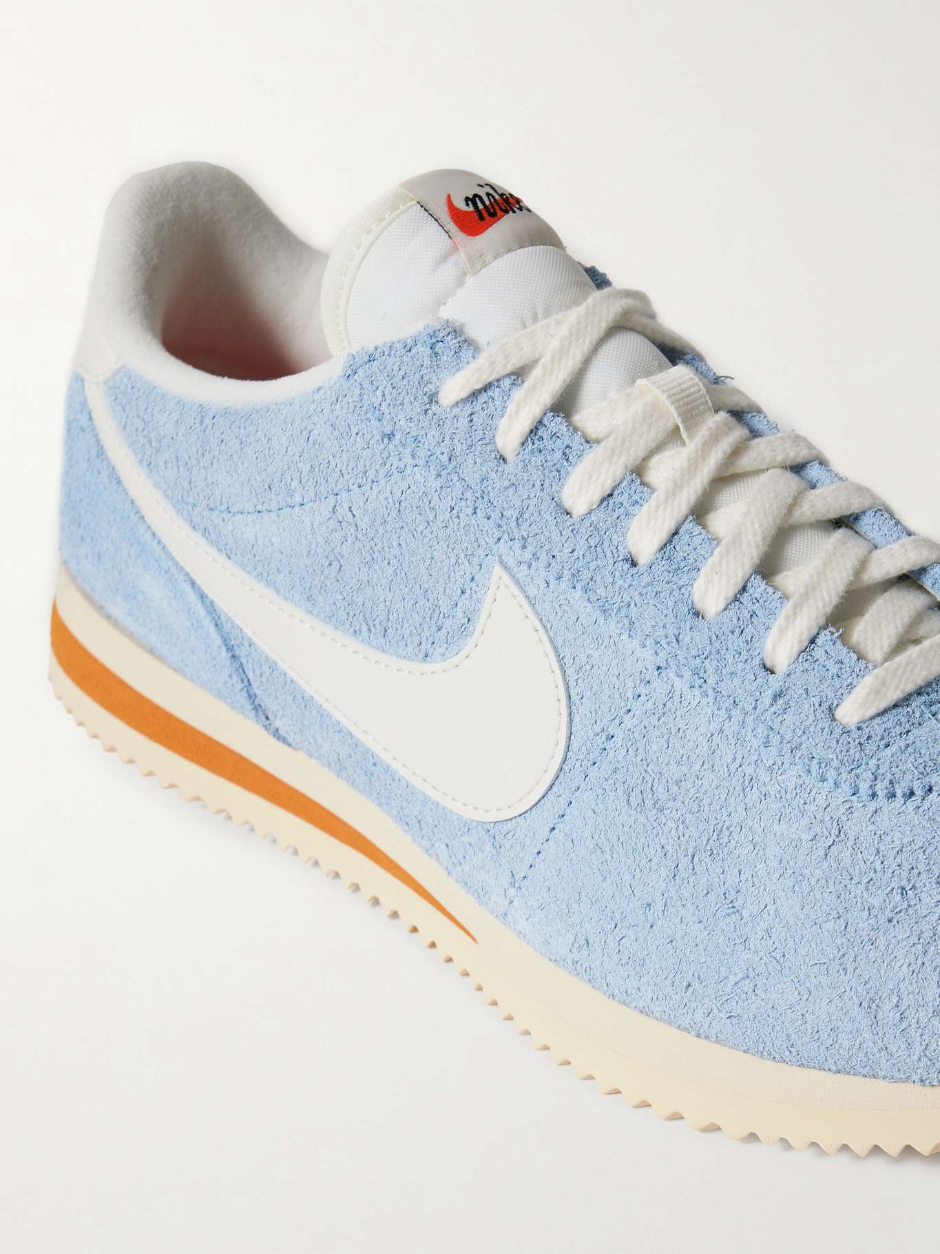 NIKE Cortez Vintage leather-trimmed brushed-suede sneakers | NET-A-PORTER