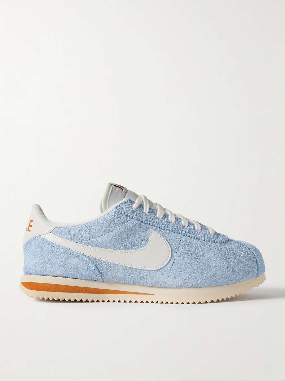 NIKE Cortez Vintage leather-trimmed brushed-suede sneakers | NET-A-PORTER