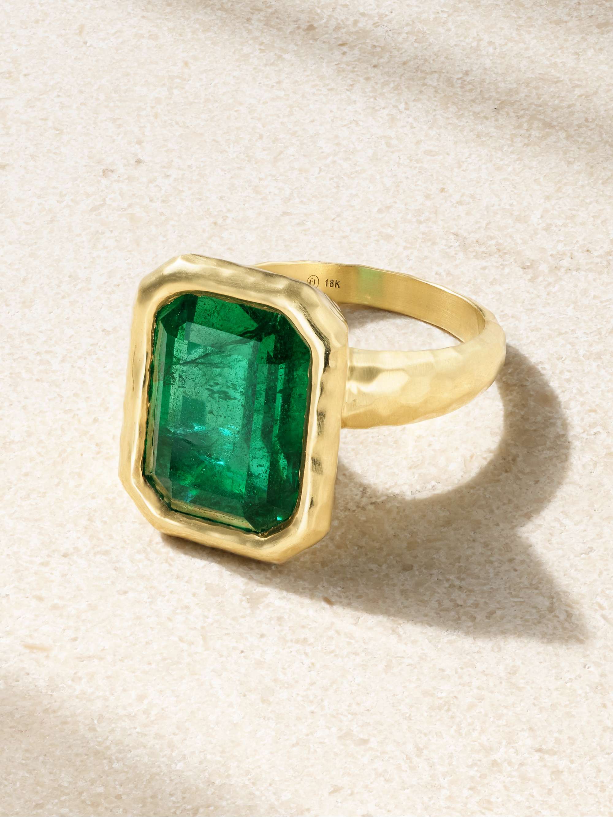 OCTAVIA ELIZABETH Tribute 18-karat recycled gold emerald ring | NET-A ...