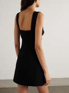 REBECCA VALLANCE Eliana cutout bow and crystal-embellished stretch-cady ...