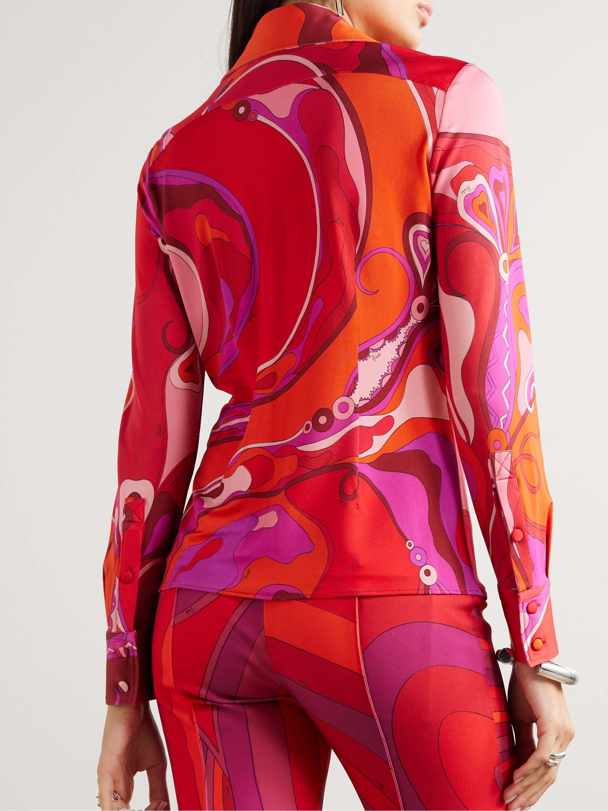 PUCCI Printed satin-jersey shirt | NET-A-PORTER