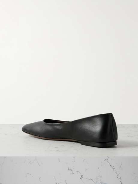 THE ROW Leather ballet flats | NET-A-PORTER