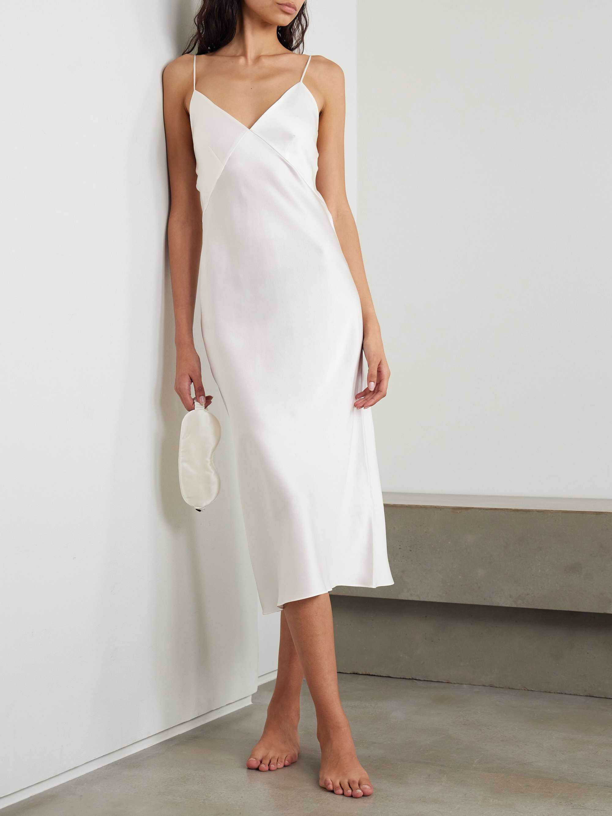 OLIVIA VON HALLE Issa silk-satin nightdress | NET-A-PORTER