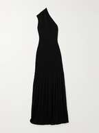 PROENZA SCHOULER Cora one-shoulder stretch-knit and pleated crepon maxi dress | NET-A-PORTER