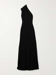 PROENZA SCHOULER Cora one-shoulder stretch-knit and pleated crepon maxi dress | NET-A-PORTER