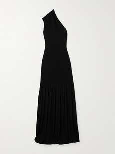 PROENZA SCHOULER Cora one-shoulder stretch-knit and pleated crepon maxi dress | NET-A-PORTER