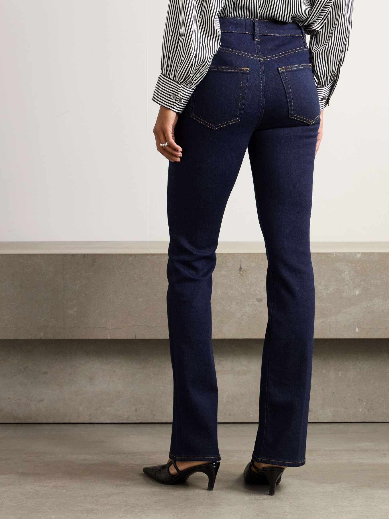 FRAME Reboot Super stretch high-rise bootcut jeans | NET-A-PORTER