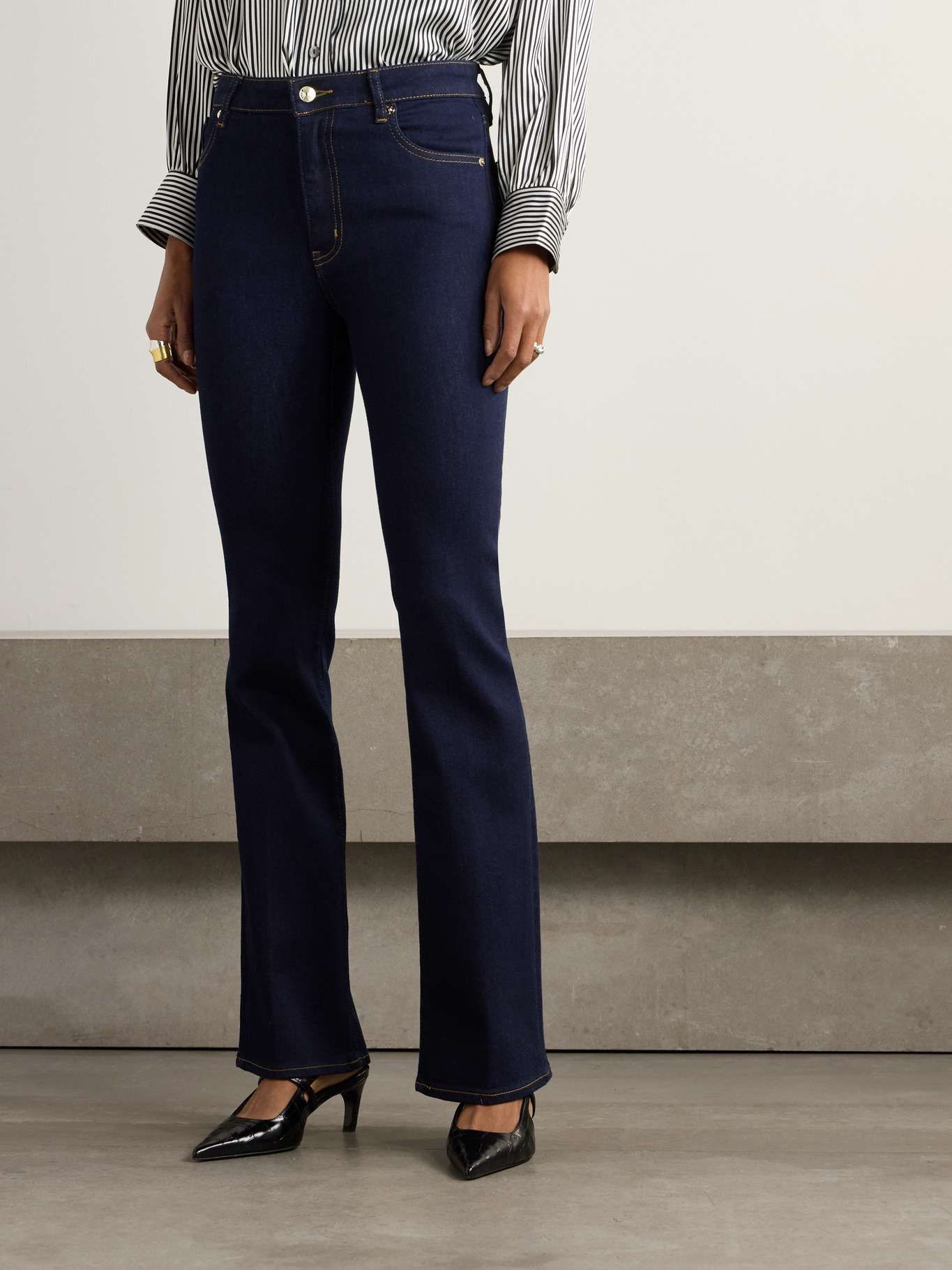 FRAME Reboot Super stretch high-rise bootcut jeans | NET-A-PORTER