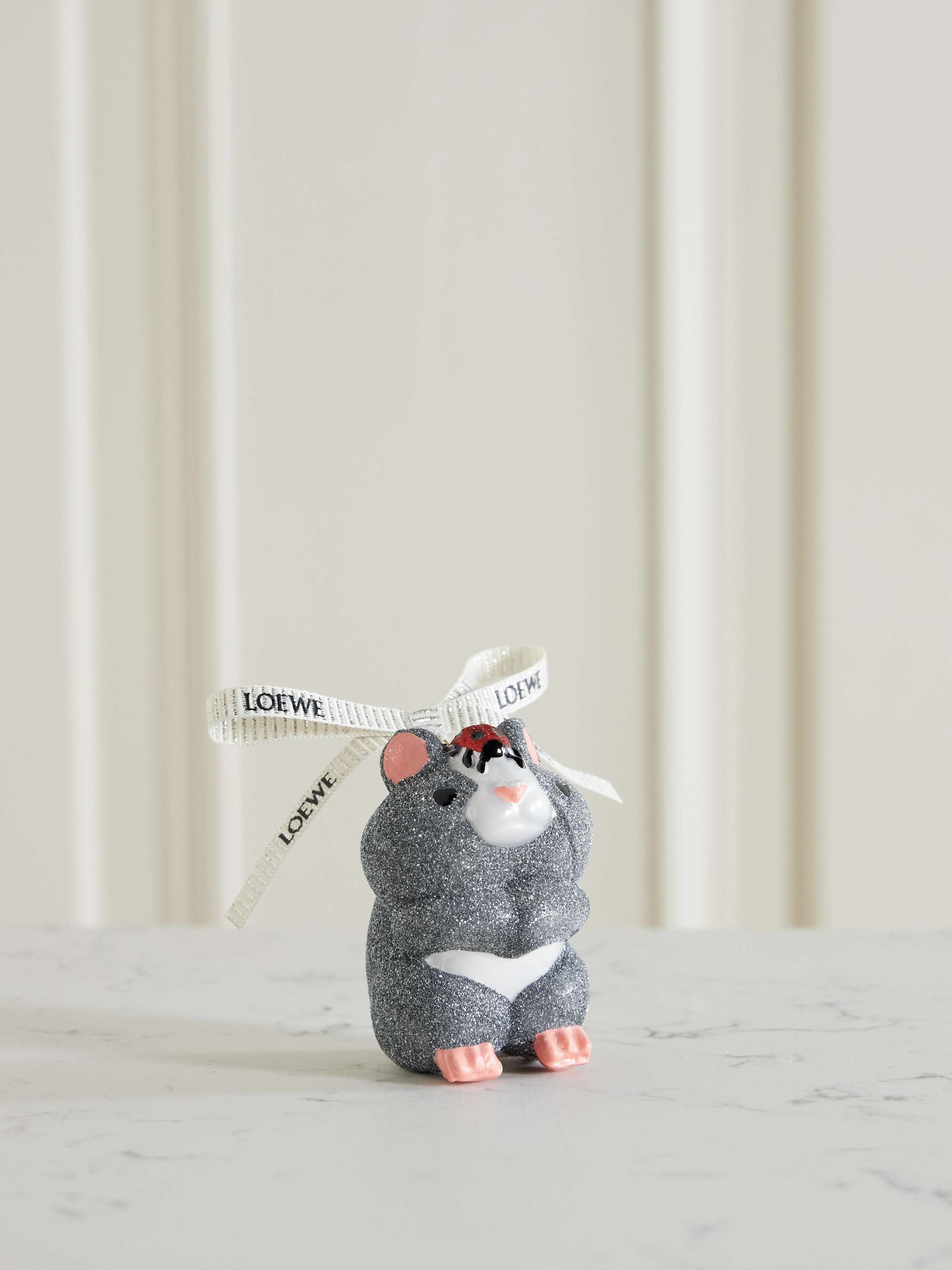 LOEWE + Suna Fujita Hamster glittered blown glass bauble | NET-A-PORTER