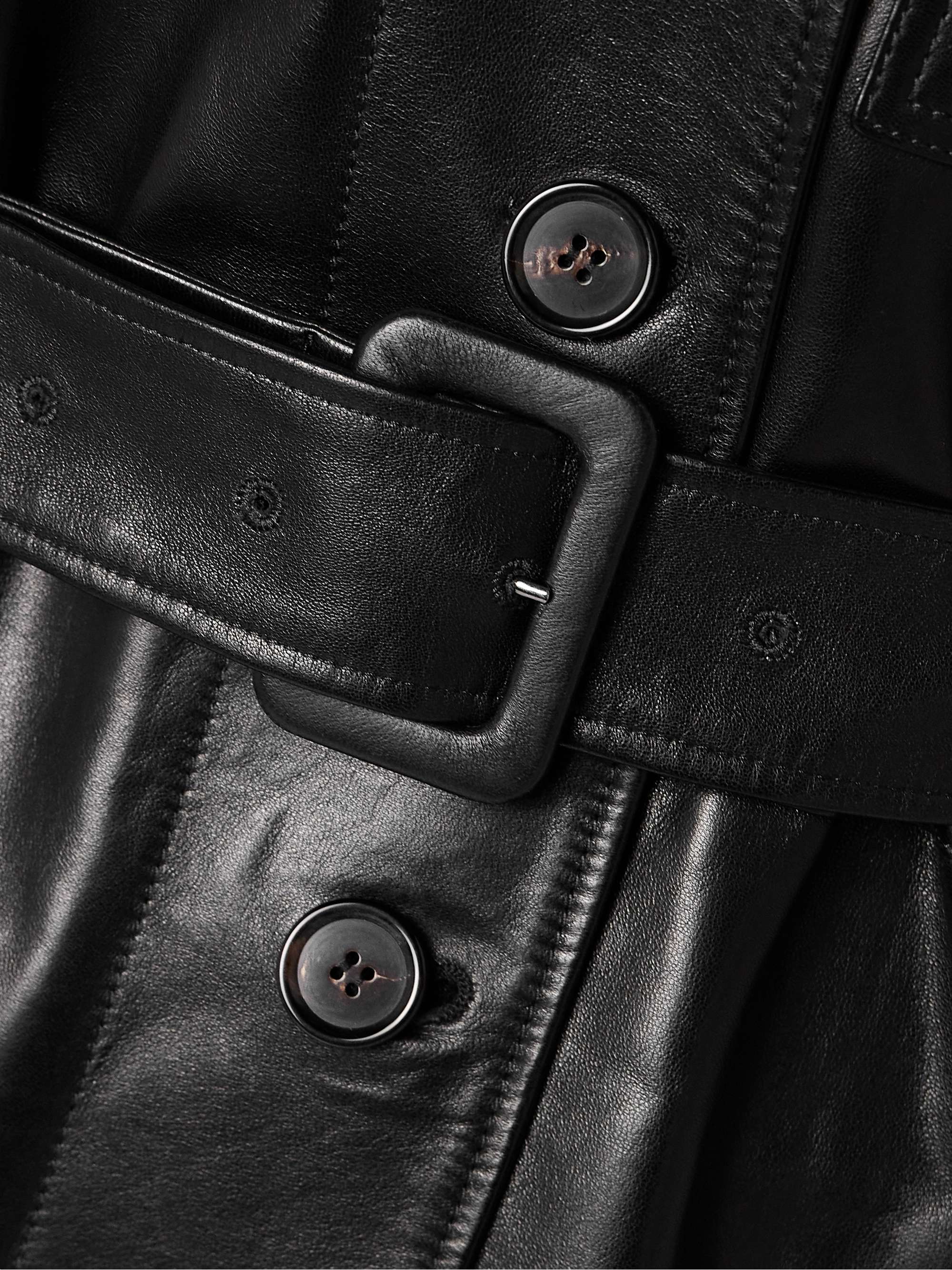 VERONICA DE PIANTE Celine belted leather trench coat | NET-A-PORTER