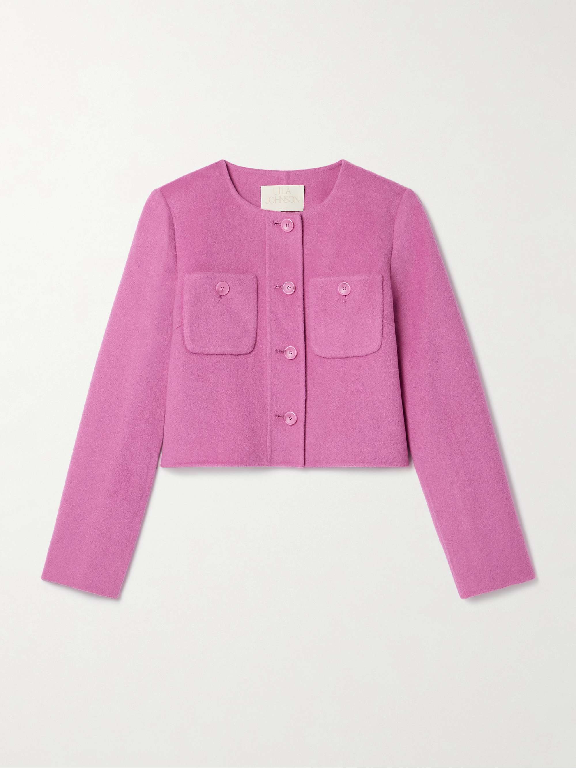 ULLA JOHNSON Eve cropped wool-blend felt jacket | NET-A-PORTER