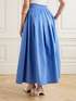 DESTREE Irving pleated cotton-poplin midi skirt | NET-A-PORTER